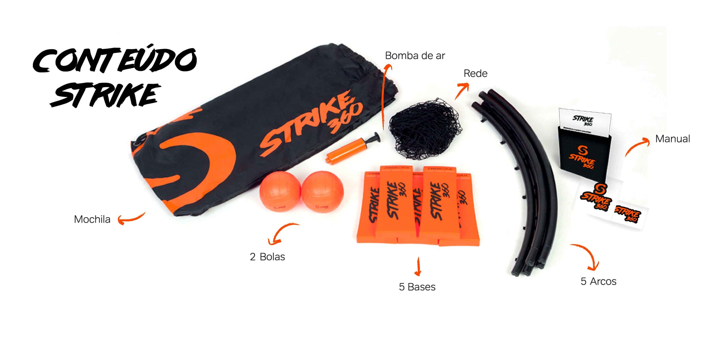 Strike 360® Set Oficial Roundnet - Kit Esportivo - #BoraStrikear